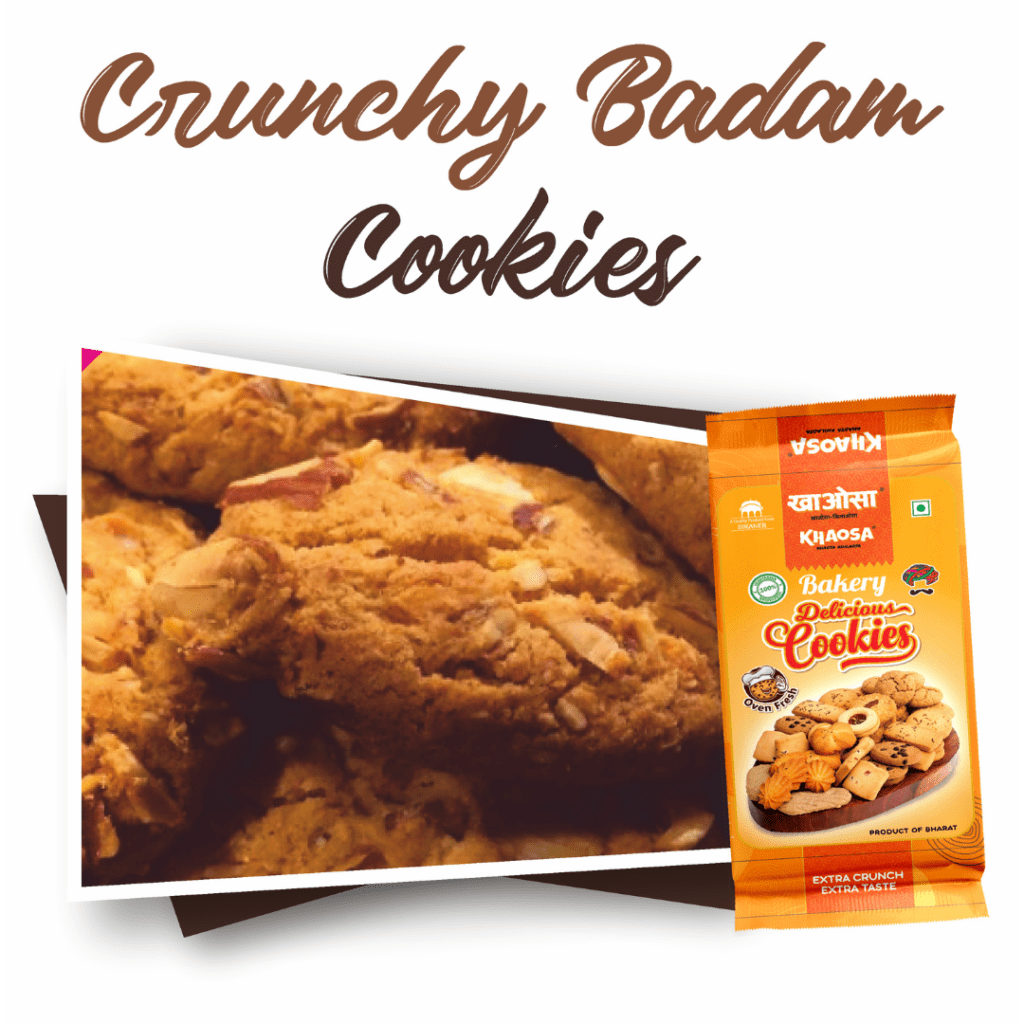 Crunchy Badam Cookies- Khaosa